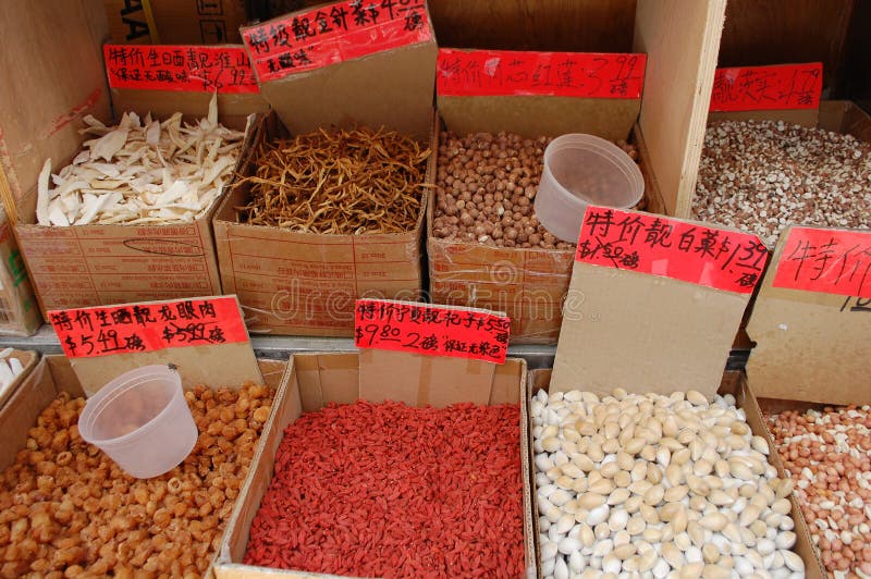 Chinese Cooking Ingredients Stock Image - Image of fruits, nuts: 25426973