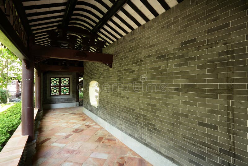 Chinese corridor stock photo. Image of design, deco, architecture ...