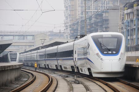 Chinese Crh High Speed Train Editorial Image - Image of china, city ...