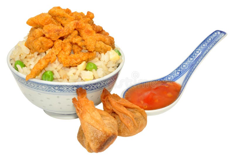 Chinese Crispy Beef and Rice Stock Image - Image of meal, traditional ...