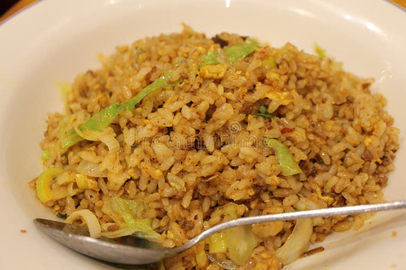 Chinese Cuisine: Chahan (fried Rice) Stock Photo - Image of restaurant ...