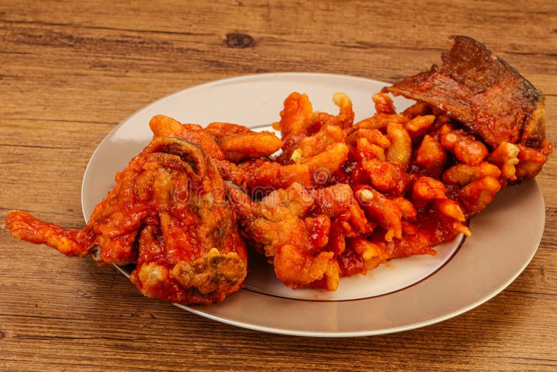 Chinese Cuisine Squirrel Fish with Sauce Stock Image - Image of meal ...