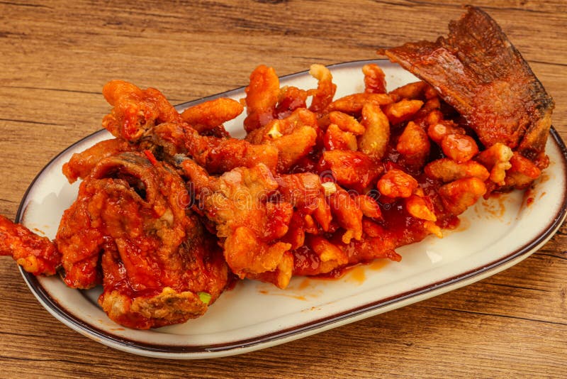 Chinese Cuisine Squirrel Fish with Sauce Stock Image - Image of cooking ...