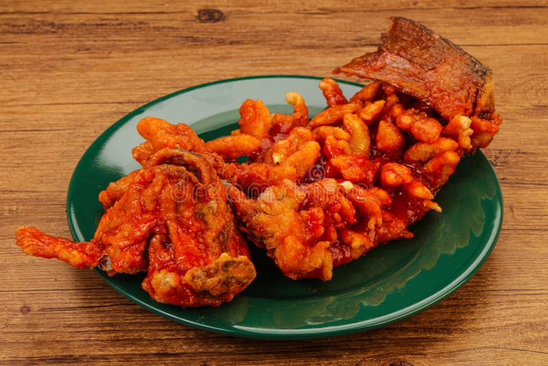 Chinese Cuisine Squirrel Fish with Sauce Stock Photo - Image of meat ...