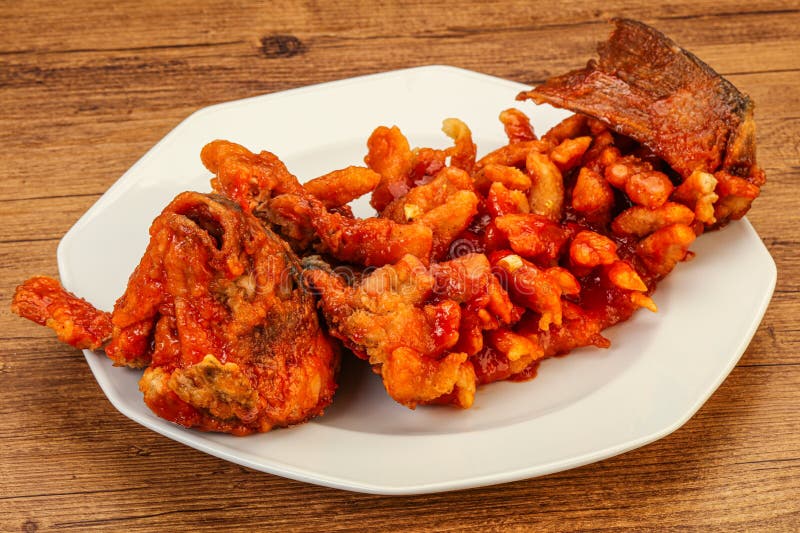 Chinese Cuisine Squirrel Fish with Sauce Stock Photo - Image of canteen ...