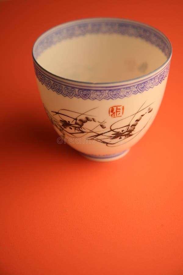 Chinese cup stock image. Image of flowers, water, typical - 3604497