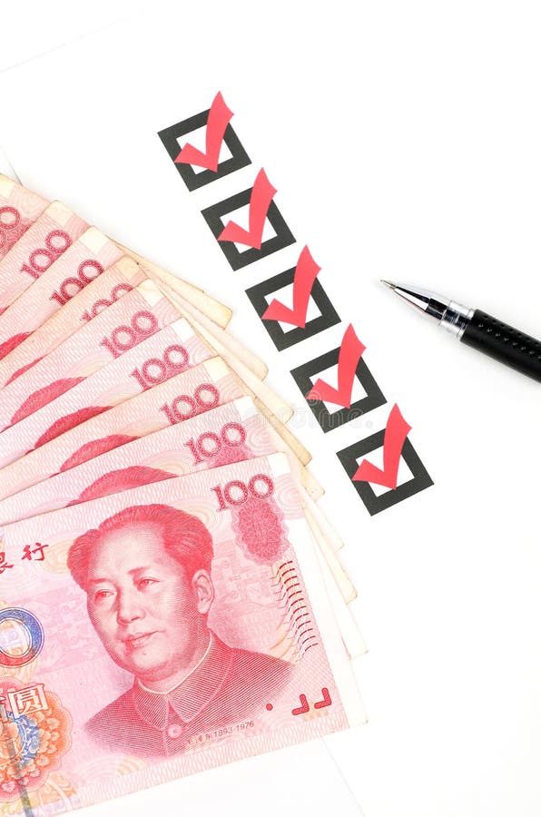 Chinese currency stock image. Image of mark, banknote - 24410773