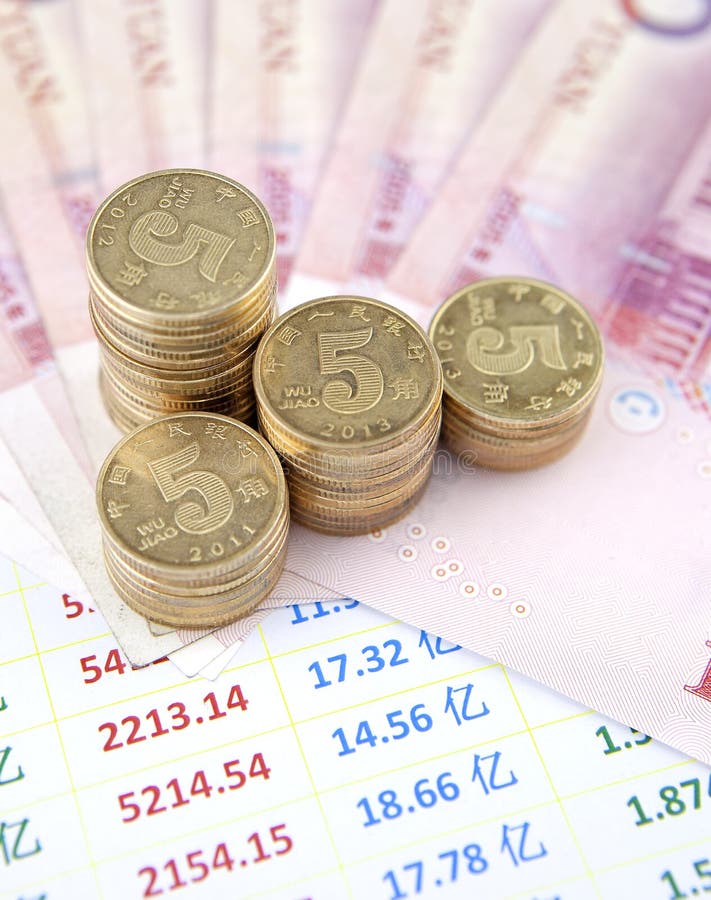 Chinese currency on chart stock photo. Image of bank - 67891718