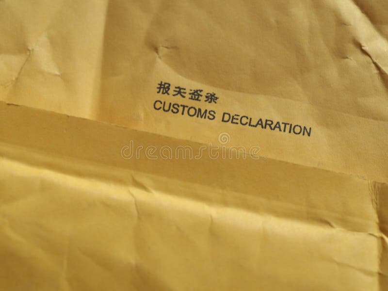 Chinese Customs Declaration Stock Image - Image of packet, europe ...