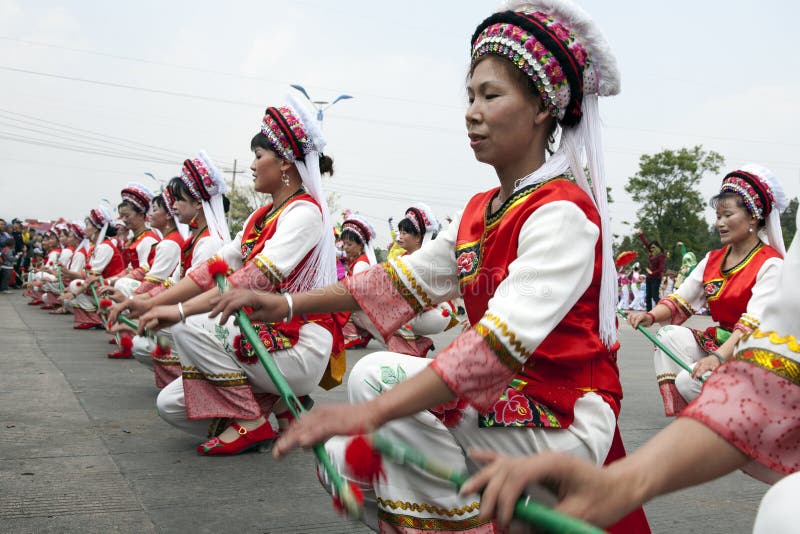 Bai Chinese Dancers editorial photo. Image of month, orient - 24798331