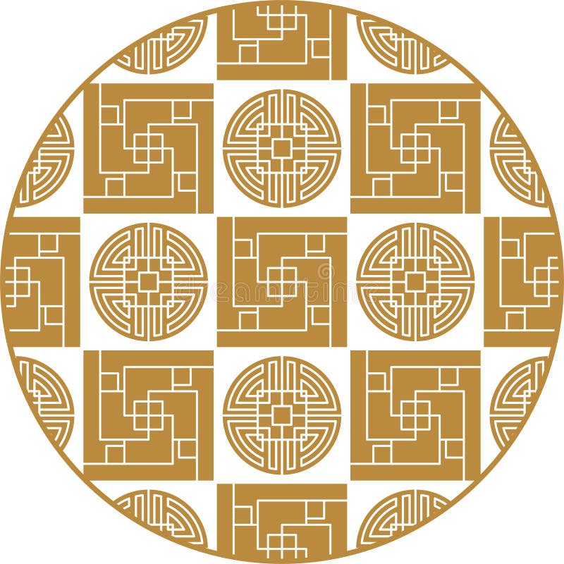 Chinese Decoration Elements. Frame, Border or Tiles with Patterns ...