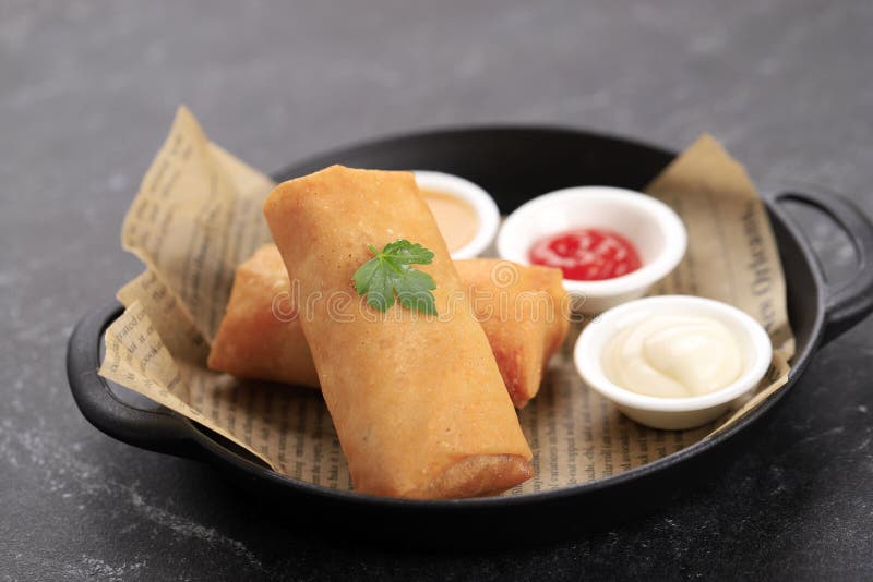 Chinese Deep Fried Shrimp Spring Roll Stock Image - Image of peanut ...
