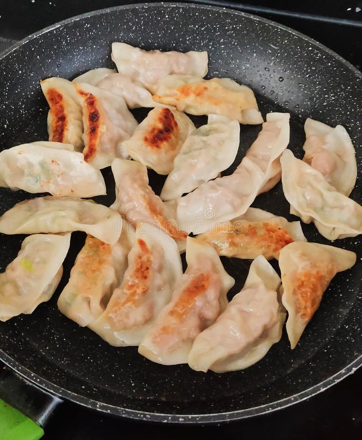 Chinese Delicious Dumpling Fry Style Stock Image - Image of ...