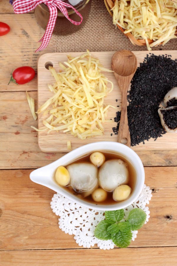 Chinese Dessert ,glutinous Rice Balls in Ginger Soup. Stock Image ...
