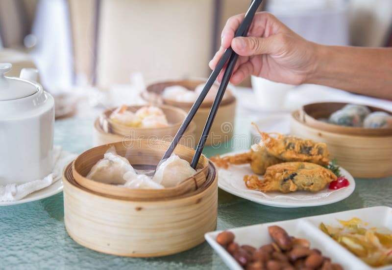Chinese dim sum stock image. Image of table, lunch, dining - 57130379