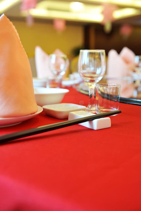 Chinese Banquet Table Setting. Stock Photo - Image of banquet, china ...