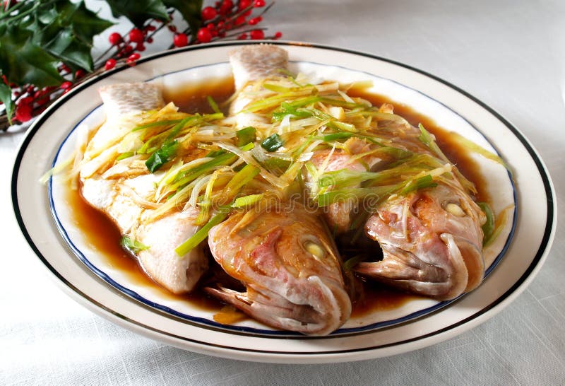 Steam Fish Chinese Style stock photo. Image of fresh, cilantro - 3214096