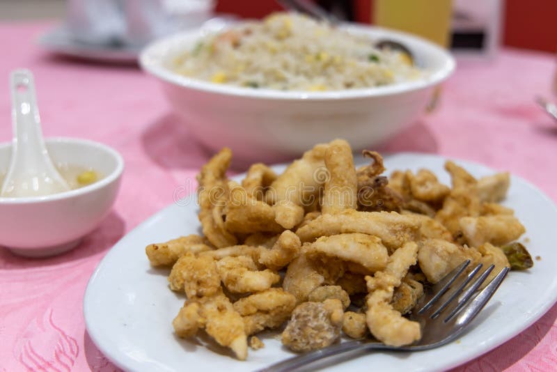 Chinese Dish - Fried Squid and Pepper Stock Image - Image of pepper ...