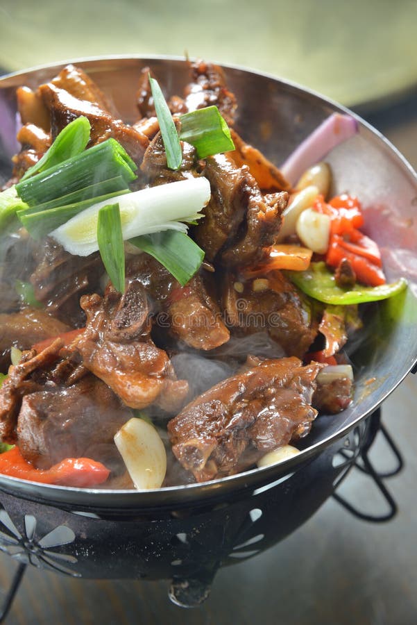 Chinese dish Hot stew beef stock photo. Image of green - 165818784
