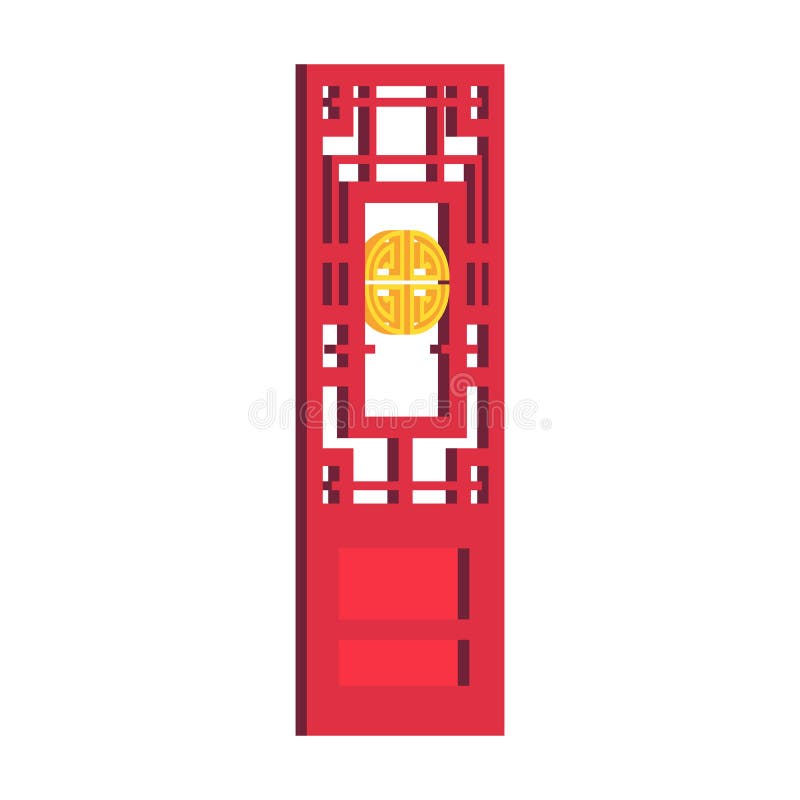 Chinese door design stock vector. Illustration of design - 273088160
