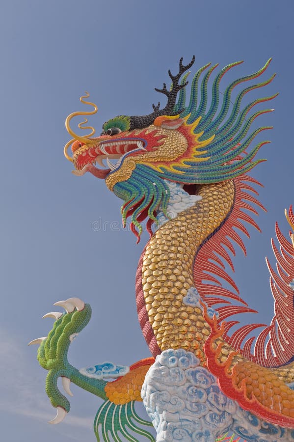 Chinese dragon. stock image. Image of ancient, vertical - 18491025