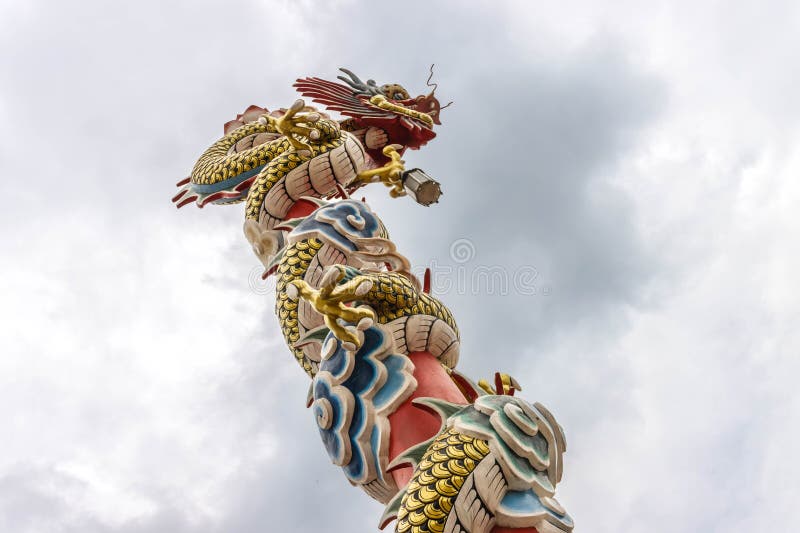 Chinese dragon column stock photo. Image of sculpture - 271838716