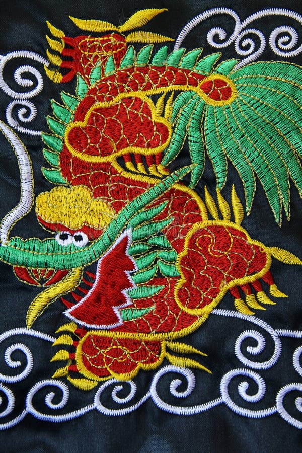 Chinese Dragon Embroidery Thread Stock Image - Image of ethnicity ...