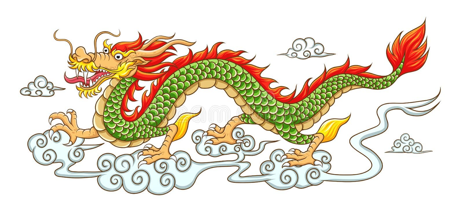 Chinese Dragon Head. Generative Ai Stock Illustration - Illustration of ...