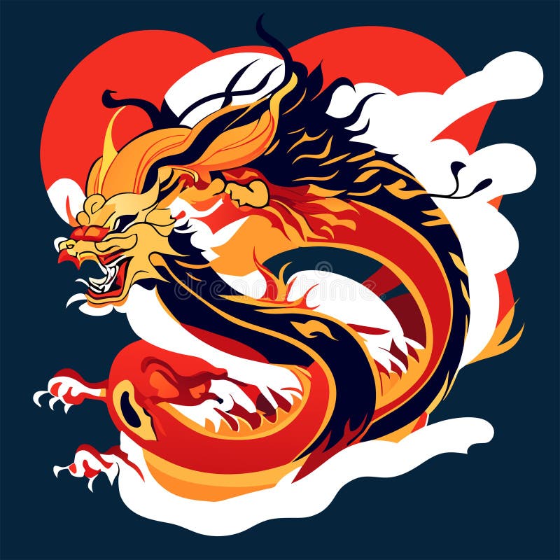 Chinese Dragon Head. Vector Illustration of a Chinese Dragon Head Stock ... Chinese Dragon Head. Vector Illustration of a Chinese Dragon Head Stock ...