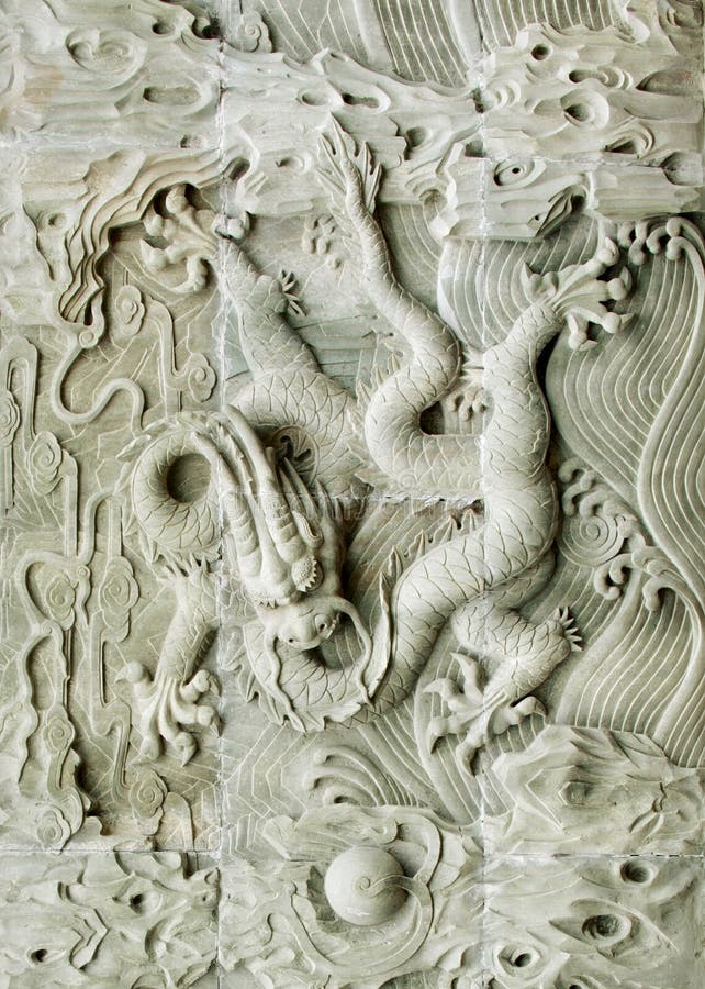 Chinese dragon s relief stock image. Image of ornament - 15865261