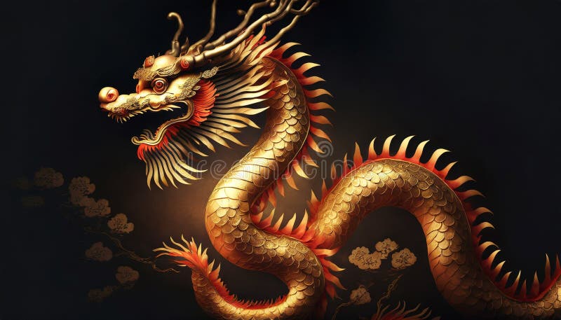 Chinese dragon stock illustration. Illustration of face - 319778613