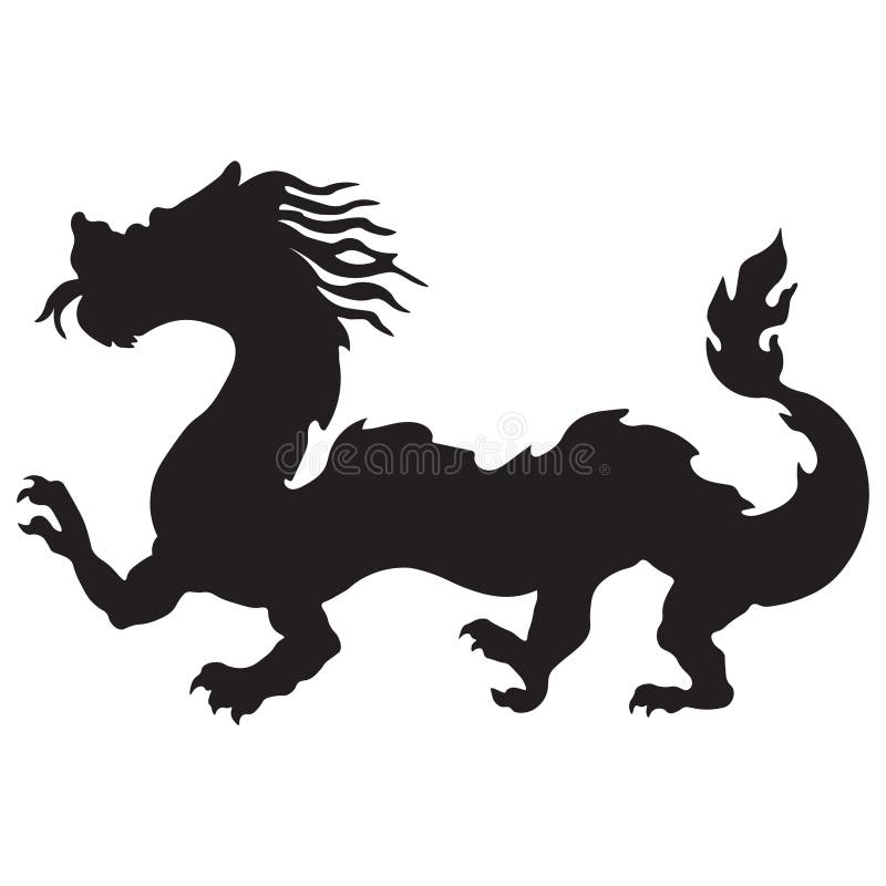 Simple Dragon Silhouette Small Dragon Silhouette