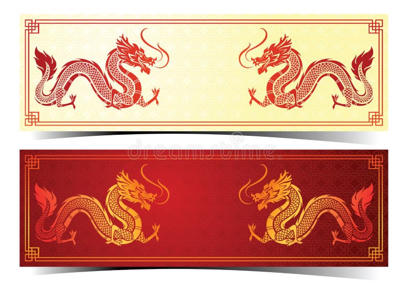 Chinese Dragon Banner Stock Illustrations – 22,715 Chinese Dragon ...