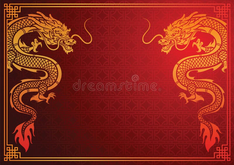 Chinese dragon template stock vector. Illustration of pattern - 88959088