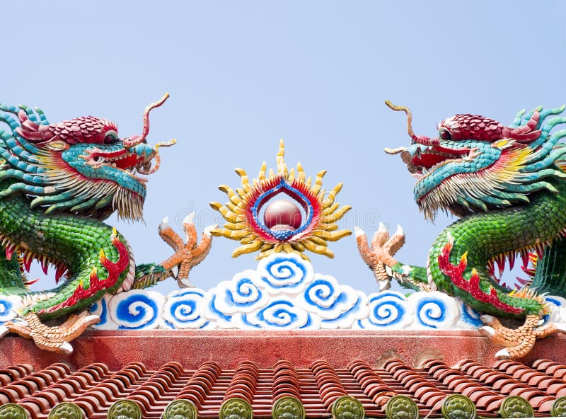 Chinese dragons stock image. Image of pattern, head, chinese - 40836713