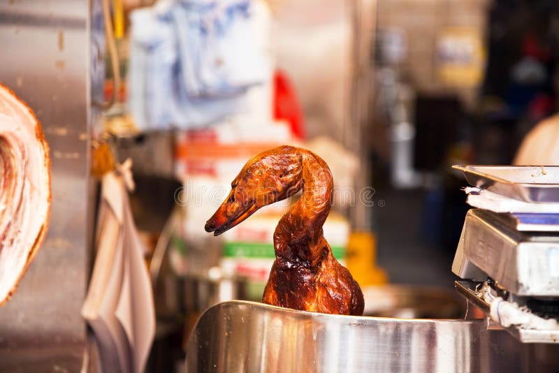 Chinese Duck in a Pot at the Night Market Stock Image - Image of fresh ...