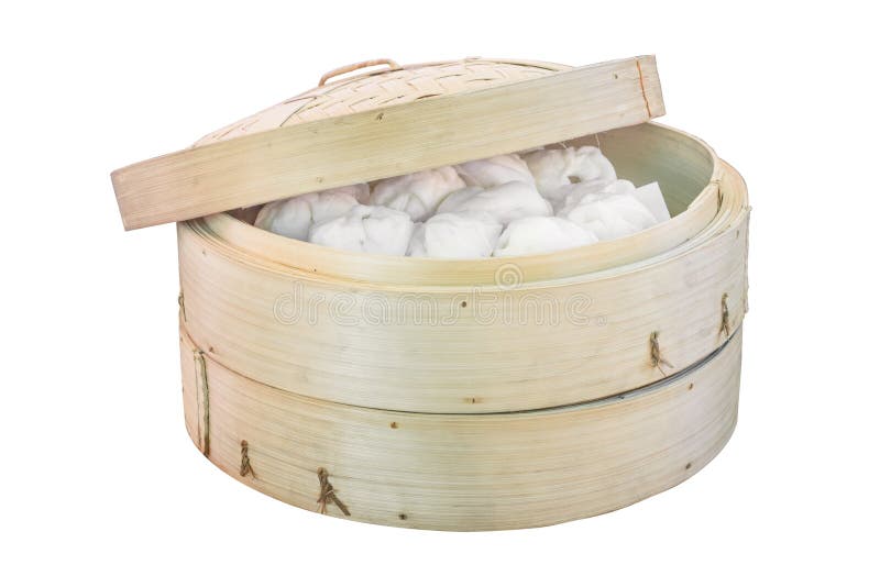 Chinese Dumpling In A Bamboo Steamer Stock Photo - Image of bamboo ...