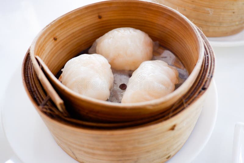 Chinese Dumpling in a Bamboo Steamer Box Stock Image - Image of ...