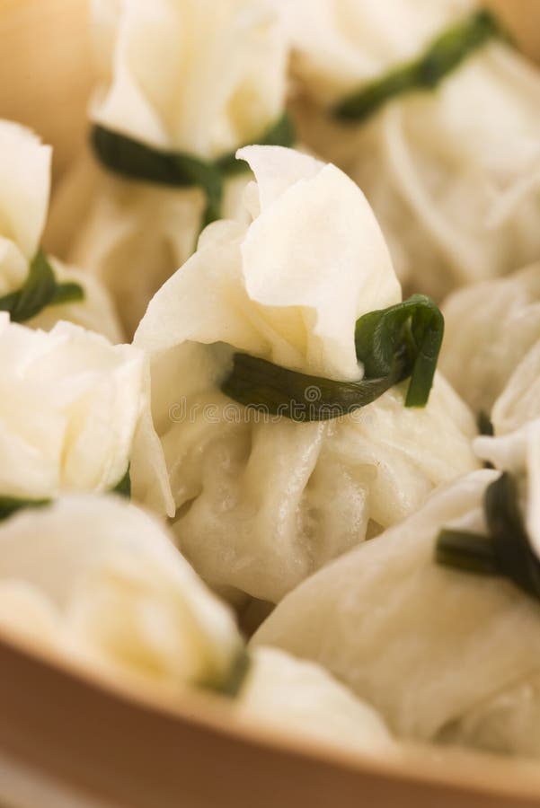 Chinese Dumplings in Bamboo Steamers Stock Image - Image of cantonese ...