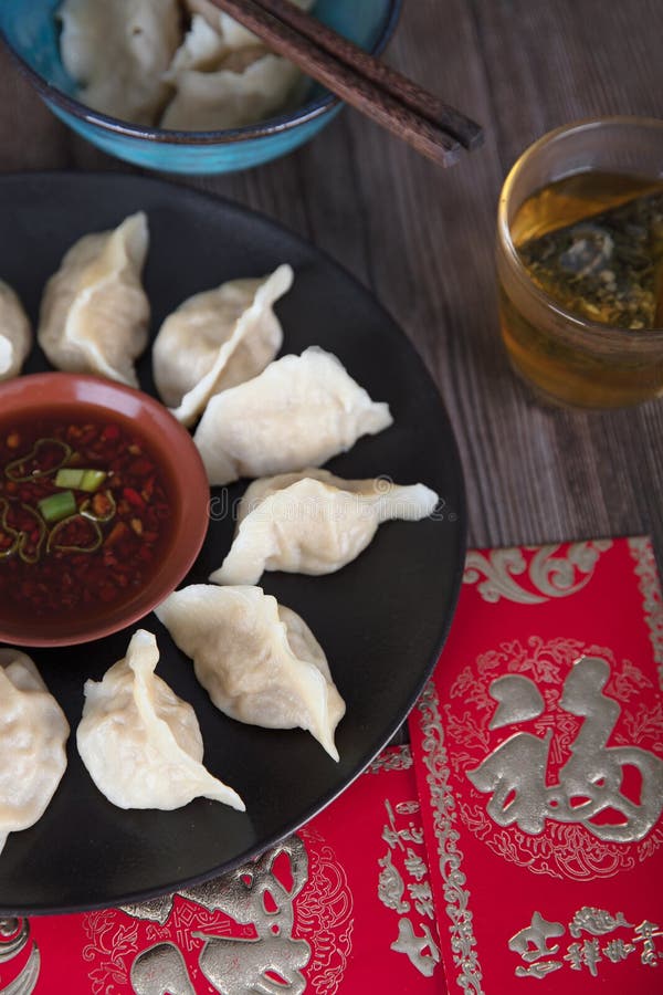 Chinese Dumplings in the Festival Stock Photo - Image of lucky, still ...