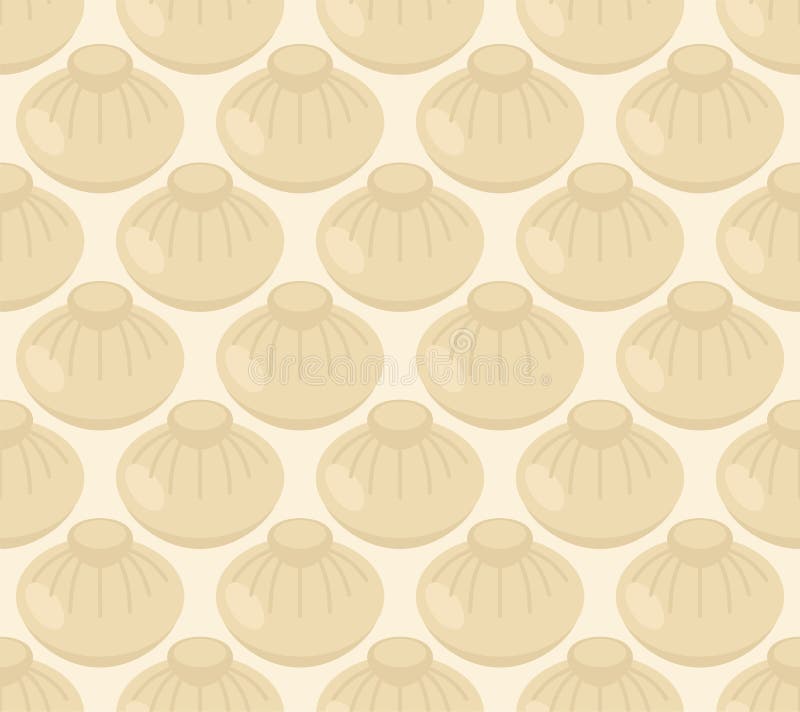 Chinese Dumplings Pattern Seamless. Food Vector Texture Stock Vector ...