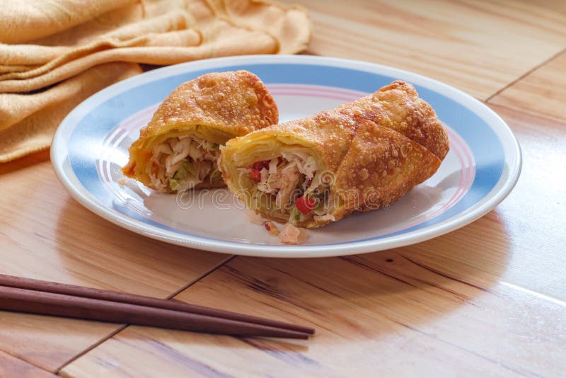 Chinese Egg Roll stock photo. Image of fastfood, fried - 152977992