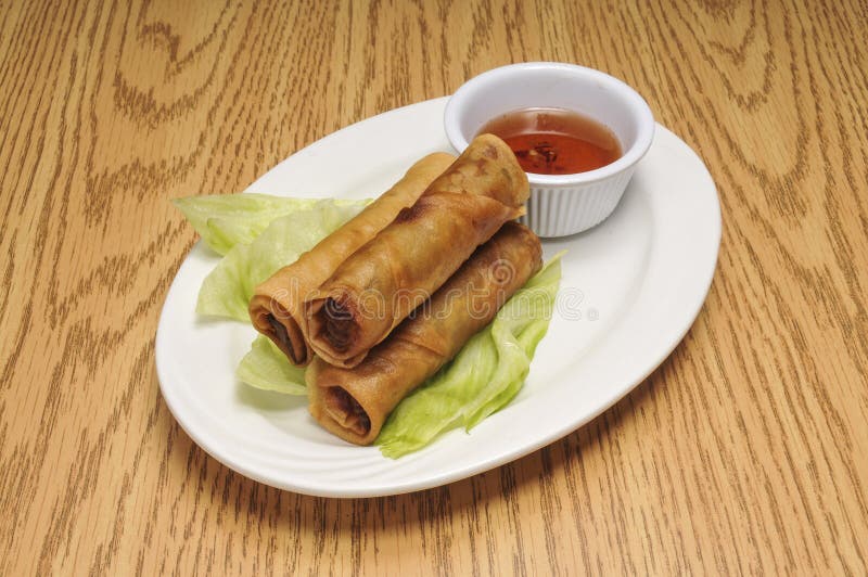 Chinese Egg Rolls stock photo. Image of traditional - 216900386