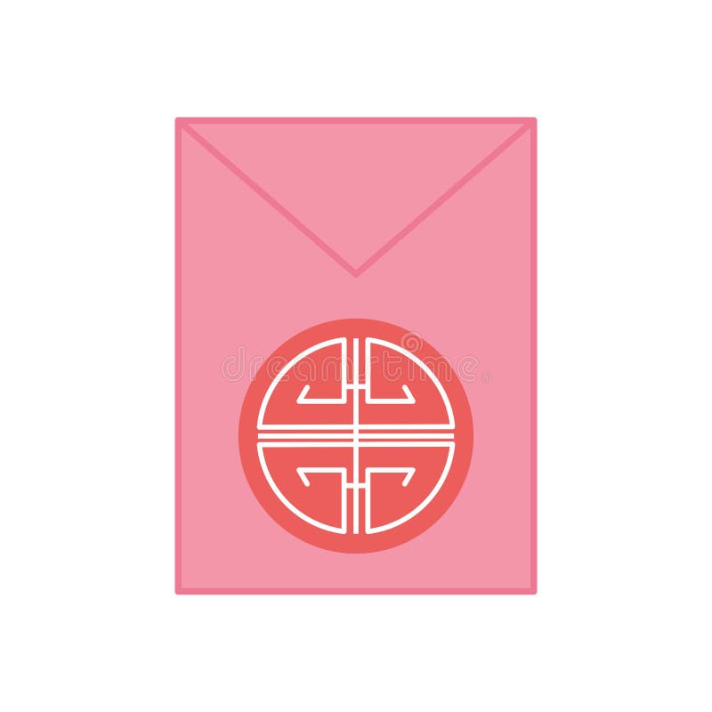 Chinese Envelope Stamp Oriental Element Decoration Color Design Stock ...