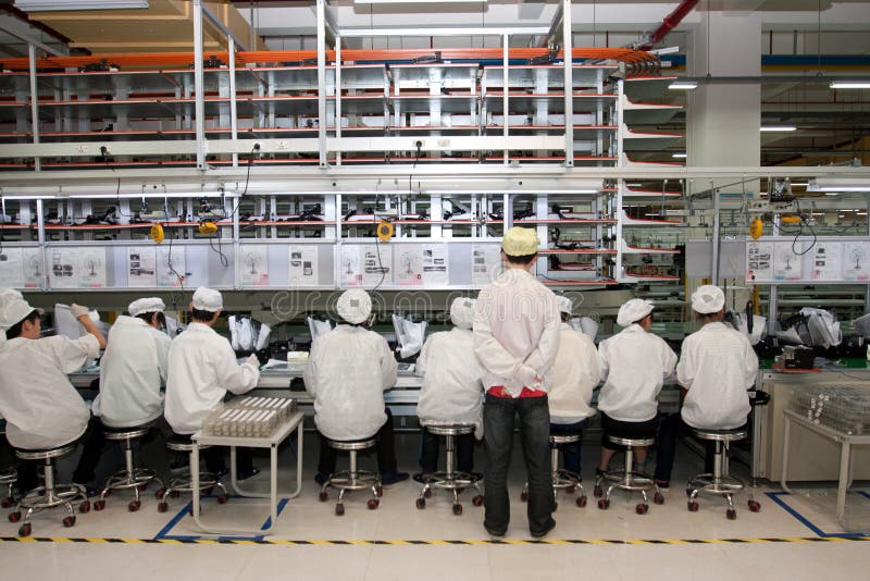 Chinese Fabriek Die Laptops Produceert Redactionele Stock Afbeelding ...