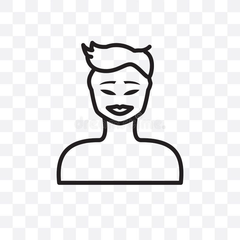 Chinese Face Icon. Trendy Modern Flat Linear Vector Chinese Face Stock ...