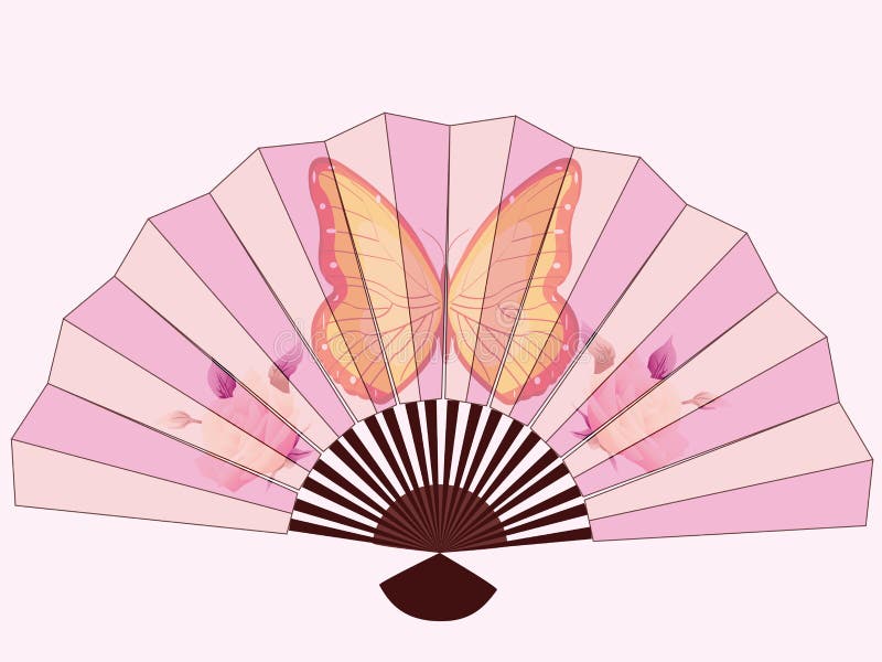 Chinese fan stock vector. Illustration of traditional - 15692550