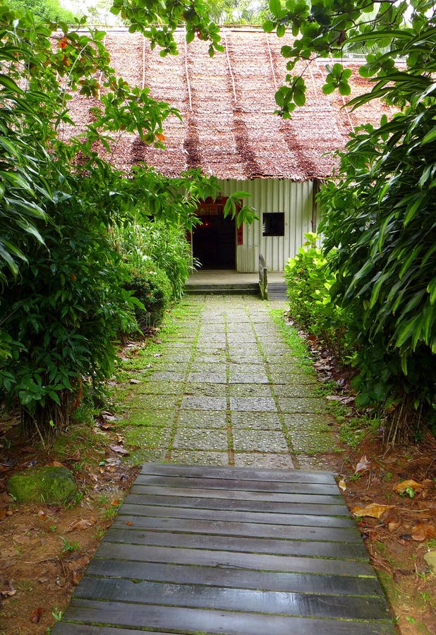 Chinese Farmhouse Architecture in Tropics Stock Image - Image of ...