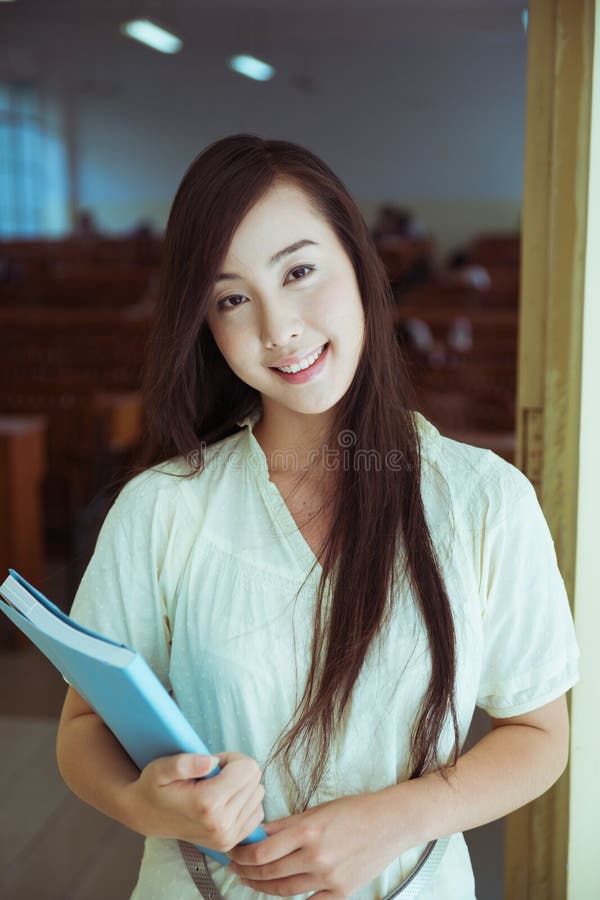 Chinese Female College Student Stock Image - Image of young, education ...