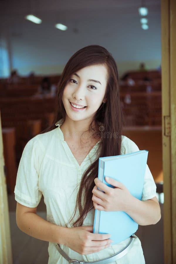 Chinese Female College Student Stock Image - Image of smile, adult ...